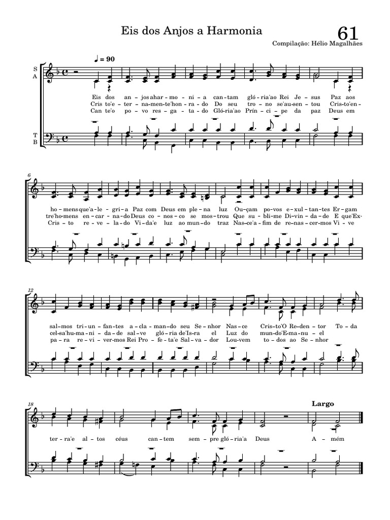 61 - Eis Dos Anjos a Harmonia Hark the Herald Angels Sing Benjamin Tan ...