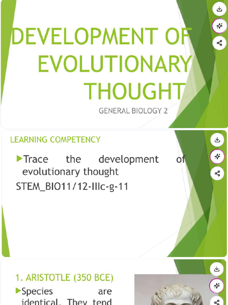 Gen Bio 2 Q3 Module 3.2 Development of Evolutionary Thought | PDF