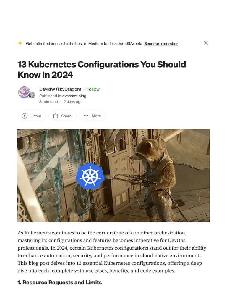 13 Kubernetes Configurations You Should Know in 2024 _ Overcast Blog ...