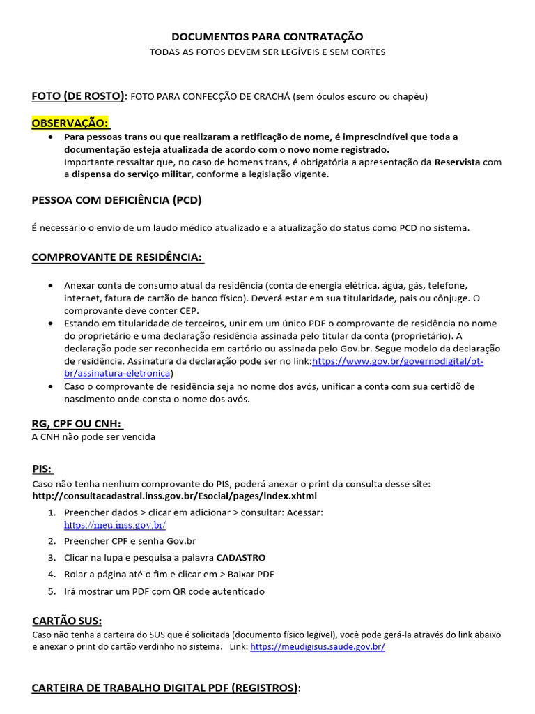 Lista de Documentos - Cg | PDF