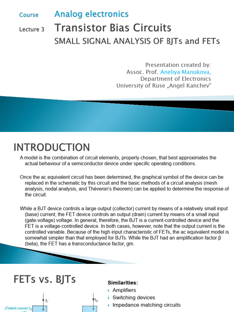 AnalogEl-3-BJT&FET | PDF | Field Effect Transistor | Bipolar Junction ...