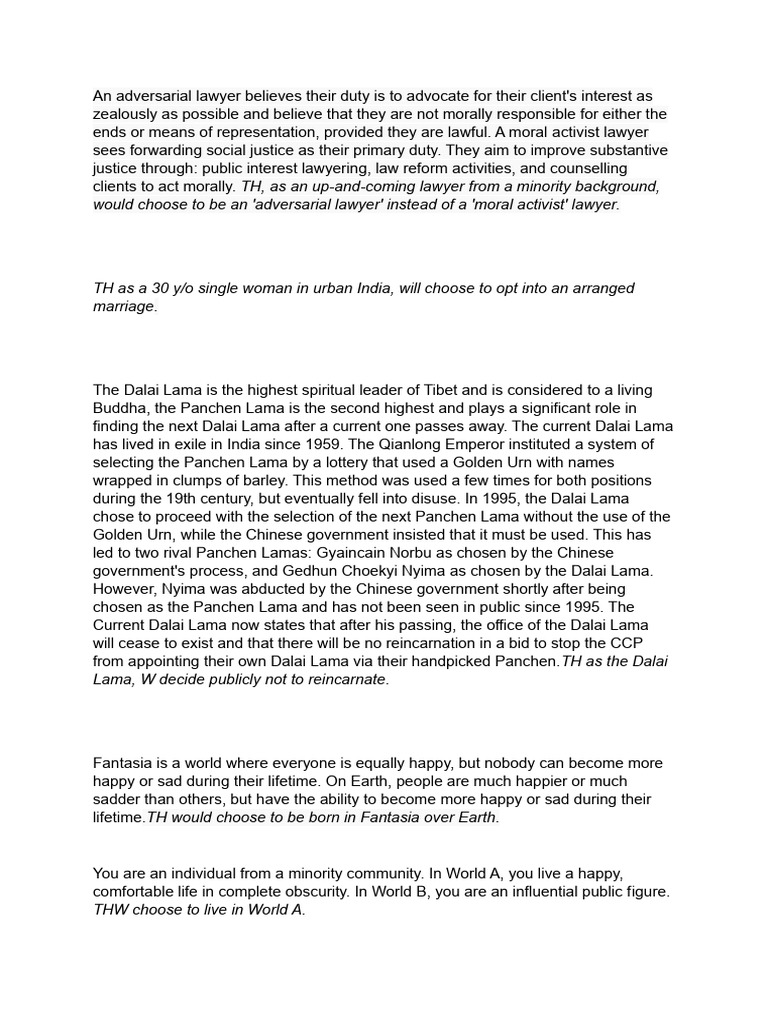 Choice Debates (Can Be Used as Cut-outs) | PDF