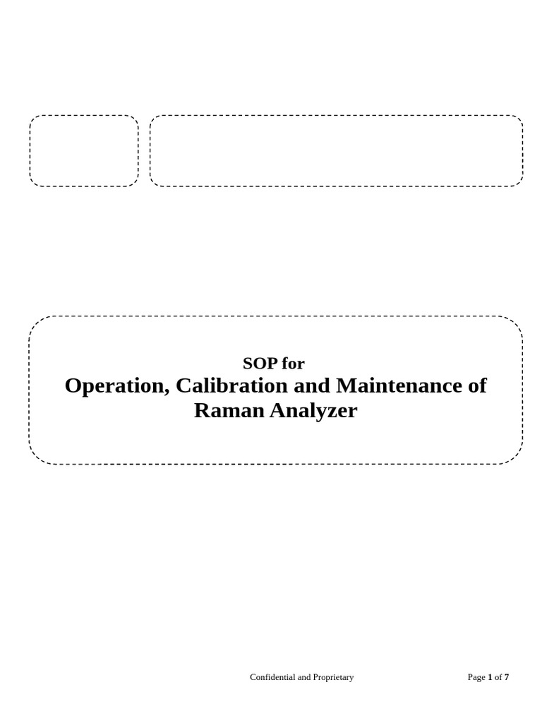 SOP for Raman Analyzer Operations | PDF | Verification And Validation ...