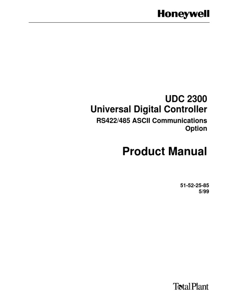 Product Manual: UDC 2300 Universal Digital Controller | PDF | Ascii | Input/Output