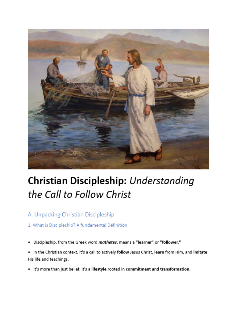 Christian Discipleship: A Comprehensive Guide | PDF | Disciple ...