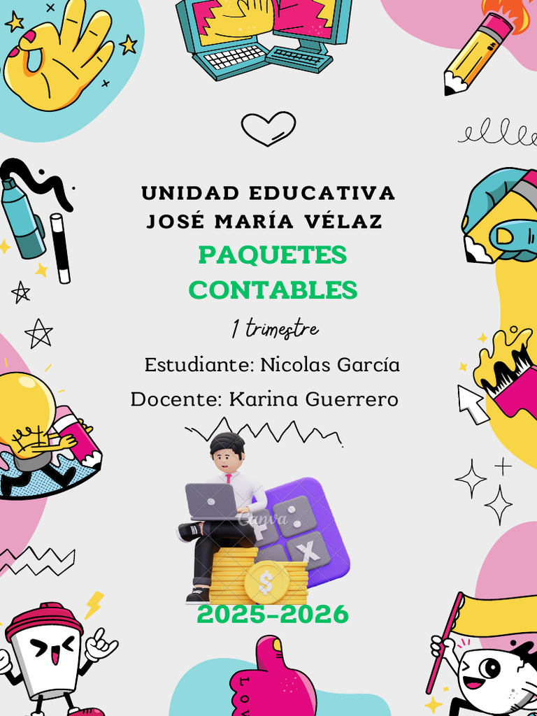 Documento A4 Carátula Portada de Arte y Creatividad Doodle Ilustrada Multicolor (1) | PDF