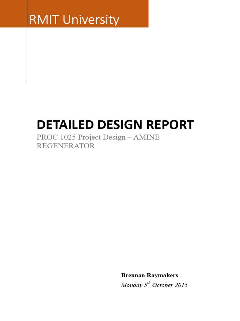 Amine Regenerator Design Report | PDF | Liquids | Mechanical Engineering