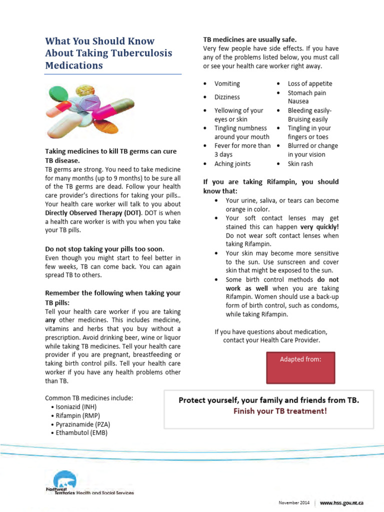 Tb Section 16 Medication Information | PDF | Tuberculosis | Diseases ...