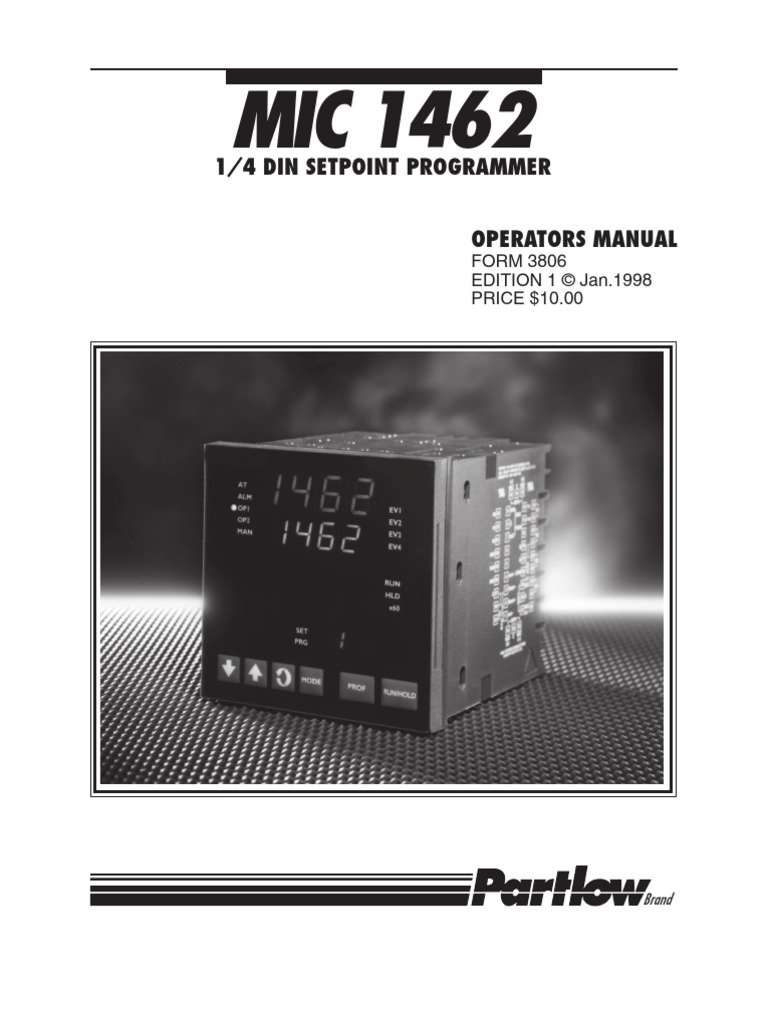 Partlow 1462 Part 1 | PDF | Parameter (Computer Programming) | Relay