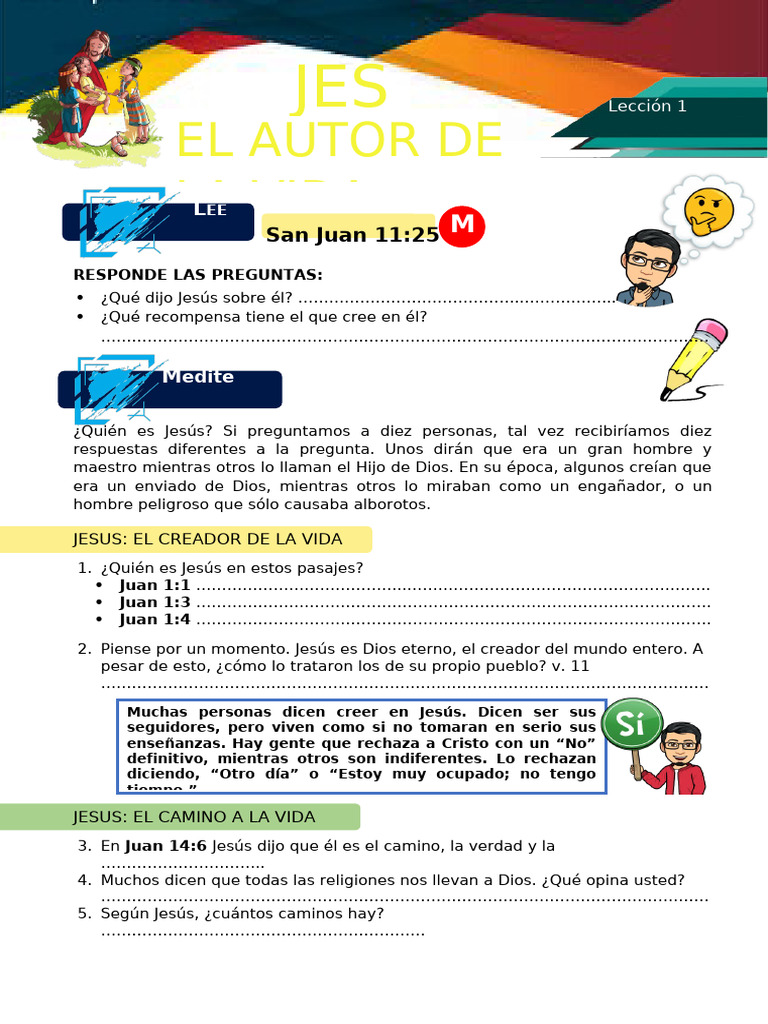 LECCION 1 | PDF | Cristo (título) | Pecado