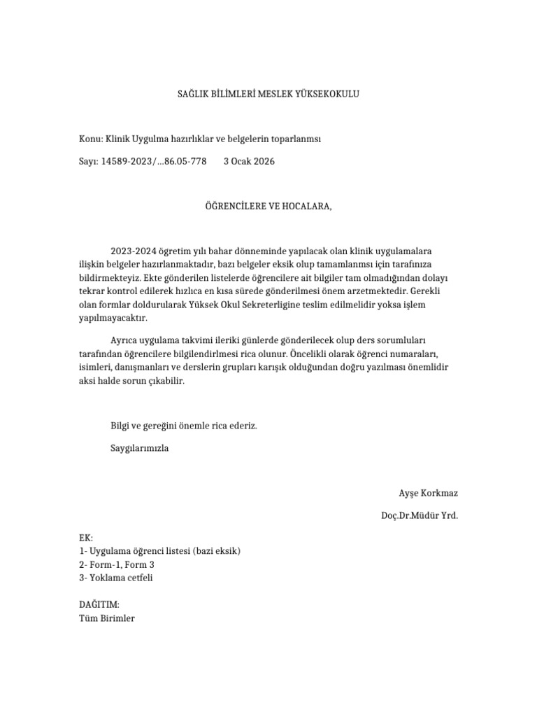 Hatali Resmi Yazi Odev | PDF