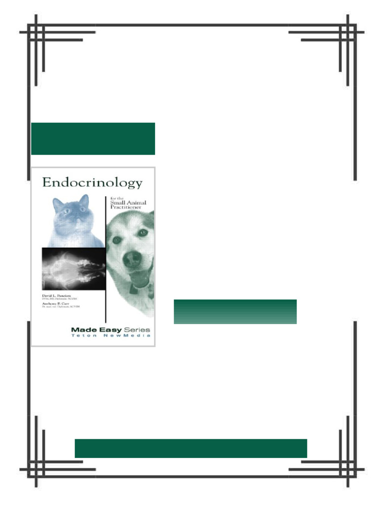 Endocrinology for the Small Animal Practitioner Made Easy Series 1st ...