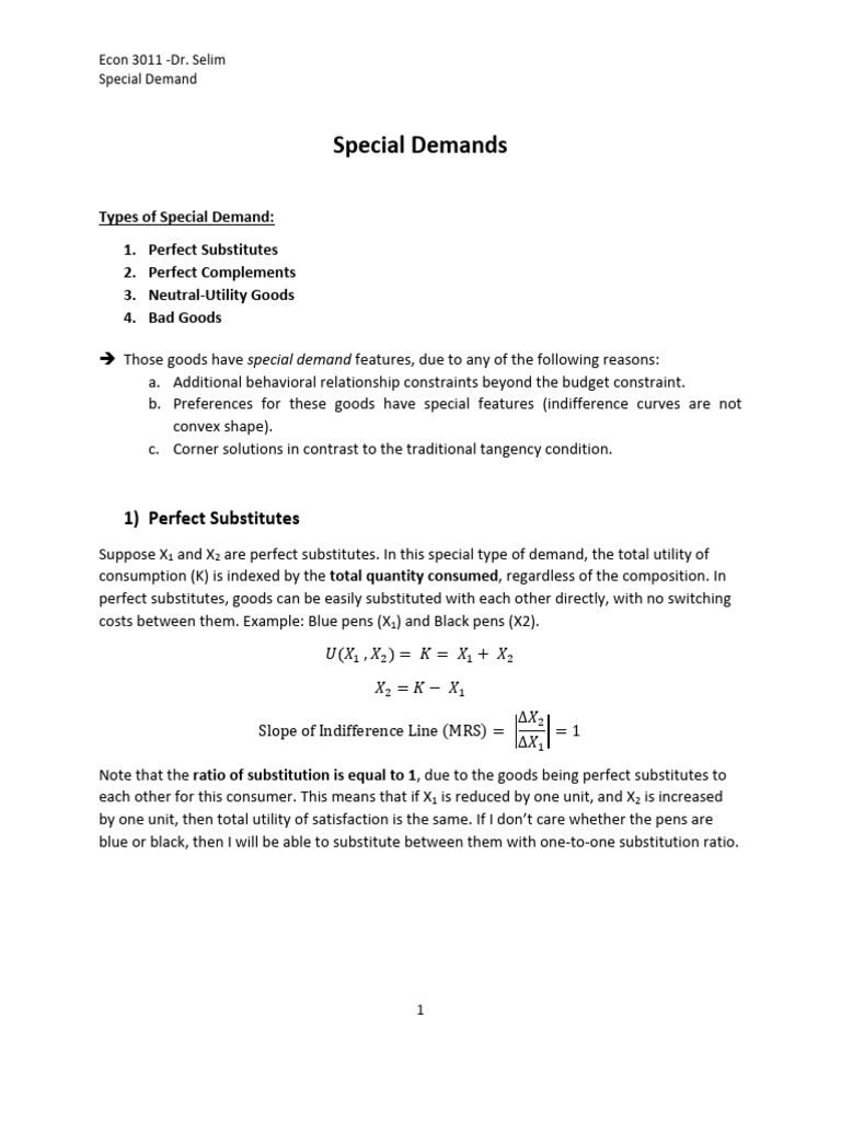 7A. Special Demands | PDF | Demand | Utility
