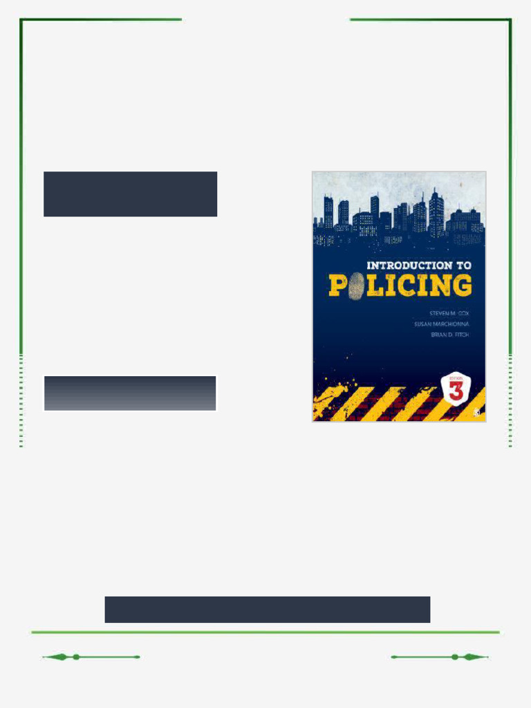 Introduction to Policing Steven M. Cox eBook content included | PDF