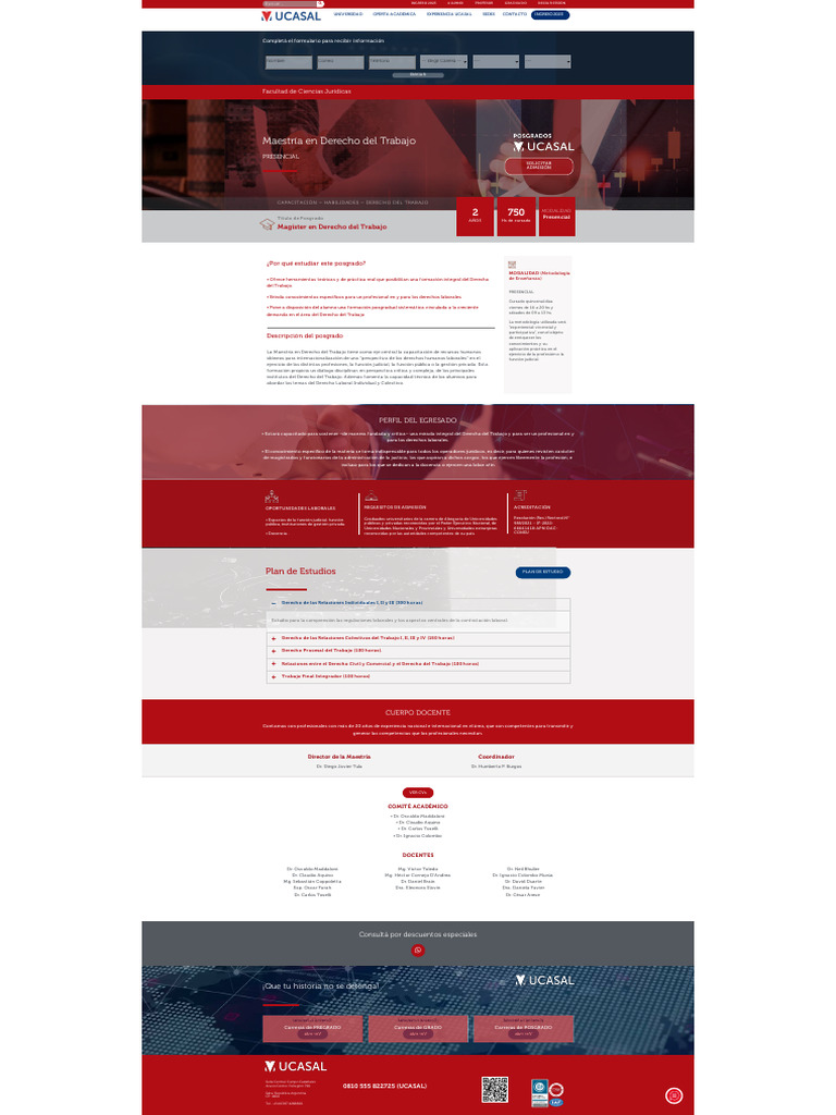 Maestria en Derecho Del Trabajo | PDF | Derecho laboral | Psicología Social