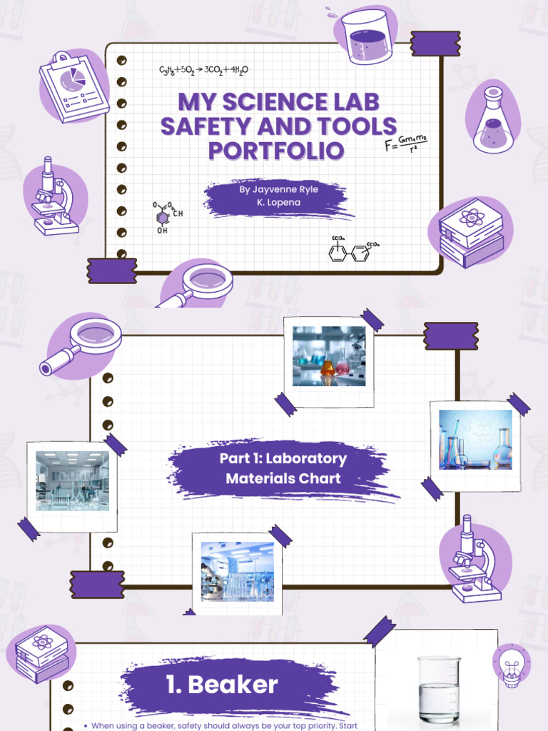 My Science Lab Safety and Tools Portfolio-Lopena | PDF