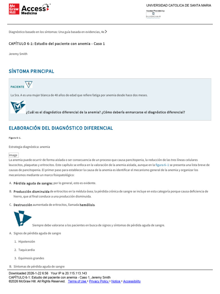 CAPÍTULO 6-1_ Estudio del paciente con anemia - Caso 1 | PDF | Anemia ...