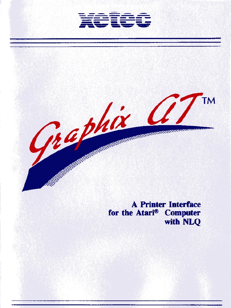 Graphix AT User Manual | PDF | Electrical Connector | Printer (Computing)