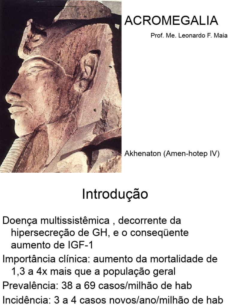 Acromegalia: Diagnóstico e Tratamento | PDF | Endocrinologia | Doenças ...