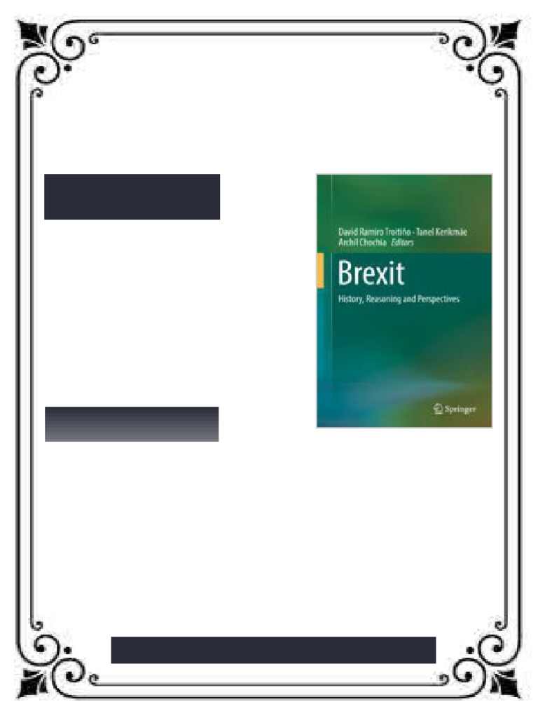 Brexit History Reasoning and Perspectives 1st Edition David Ramiro ...