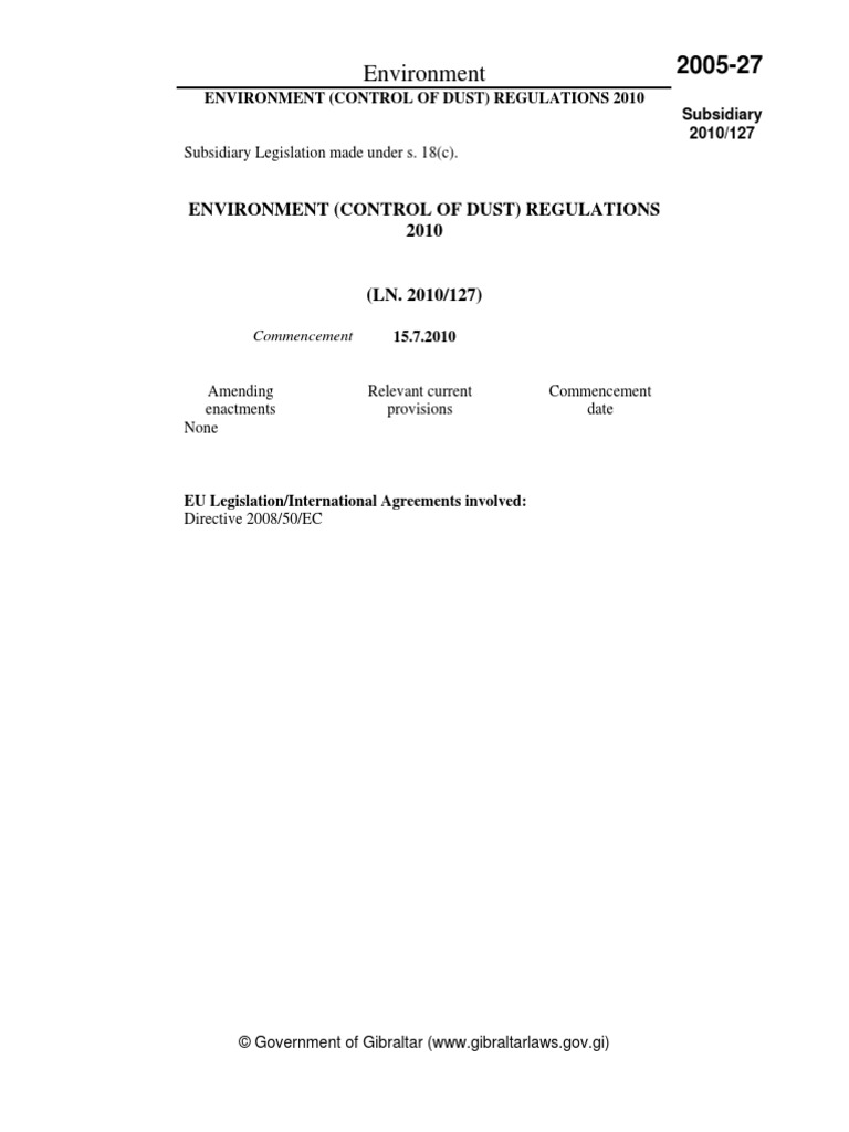 Dust Control Law | PDF | Dust | Air Pollution