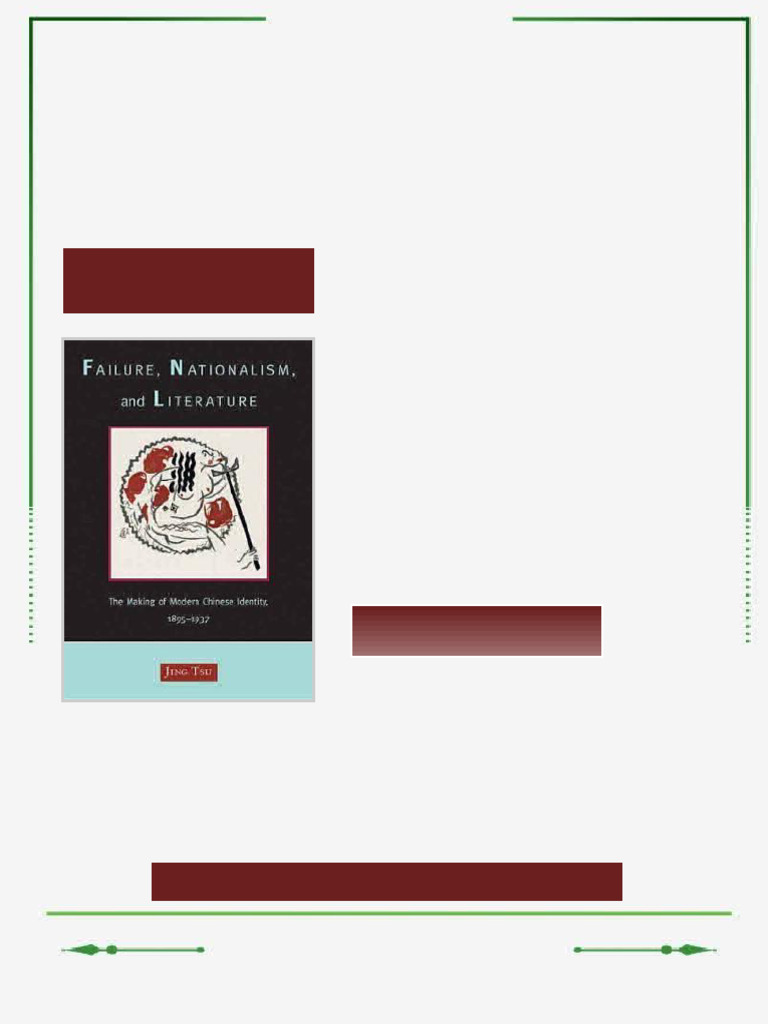 Failure Nationalism and Literature The Making of Modern Chinese ...