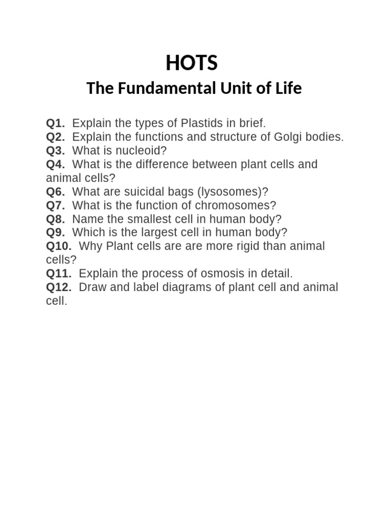 Types of Cells and Organelles Explained | PDF