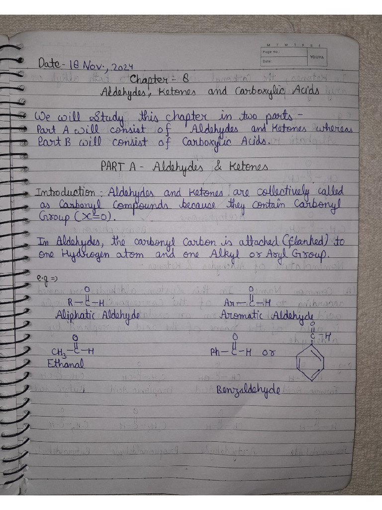 Aldehyde and Ketones Notes | PDF