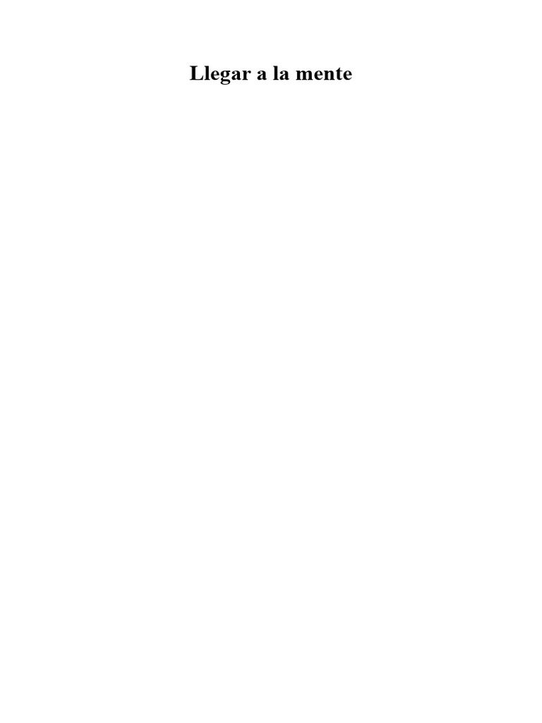Llegar a la mente | PDF | Mente | Creatividad