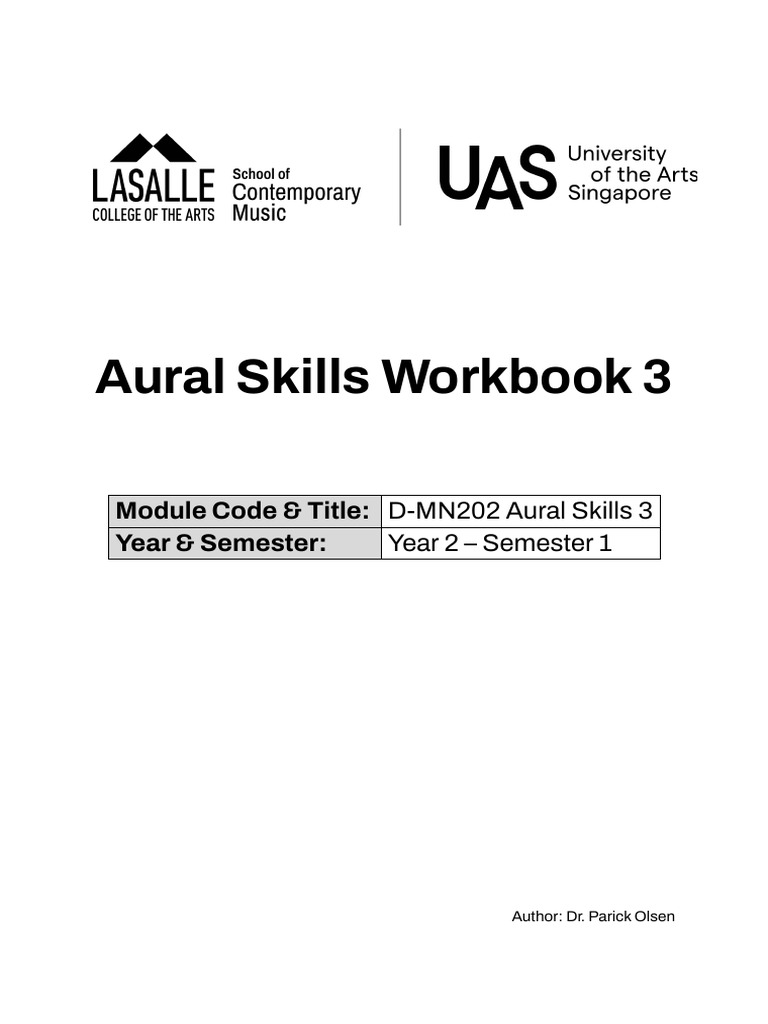 Aural Skills Workbook 3: Minor Scales | PDF | Chord (Music) | Harmony