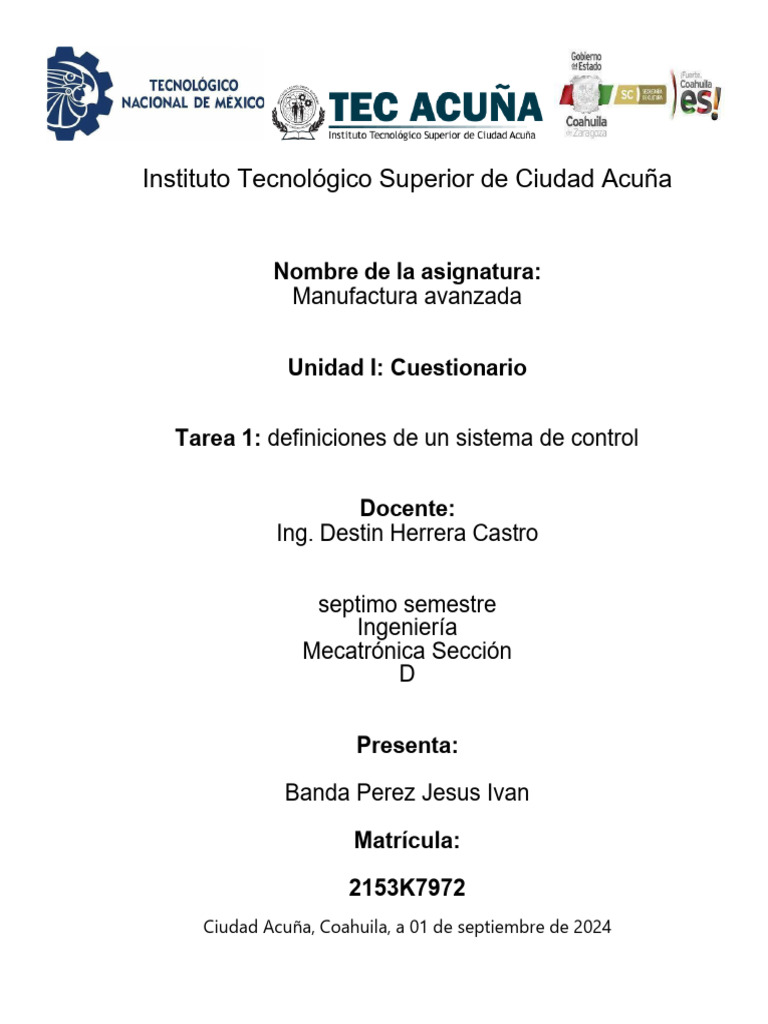 Banda Perez Ivan - Tarea 1 | PDF