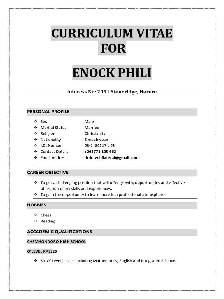 Enock Curriculum for Driver | PDF