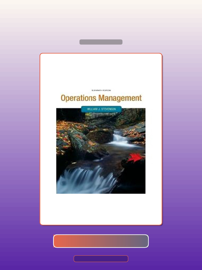 Test Bank for Operations Management Stevenson 11th Edition | PDF ...