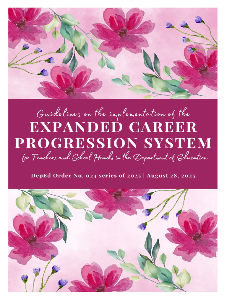 Career Progression DepEd Order Cover Page | PDF