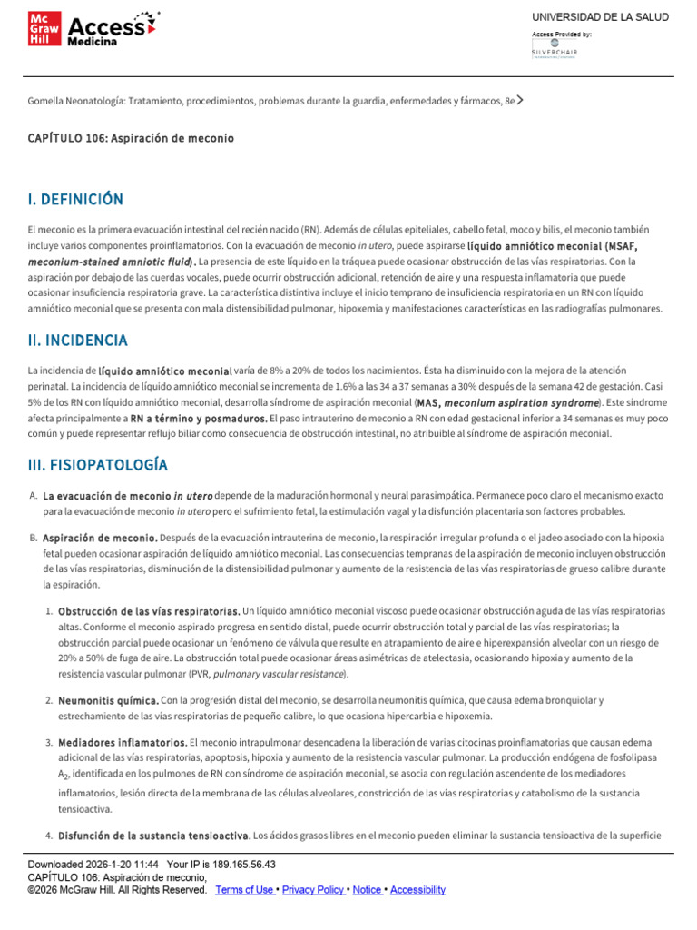 Aspiración de Meconio en Recién Nacidos | PDF | Respiración | Sistema ...