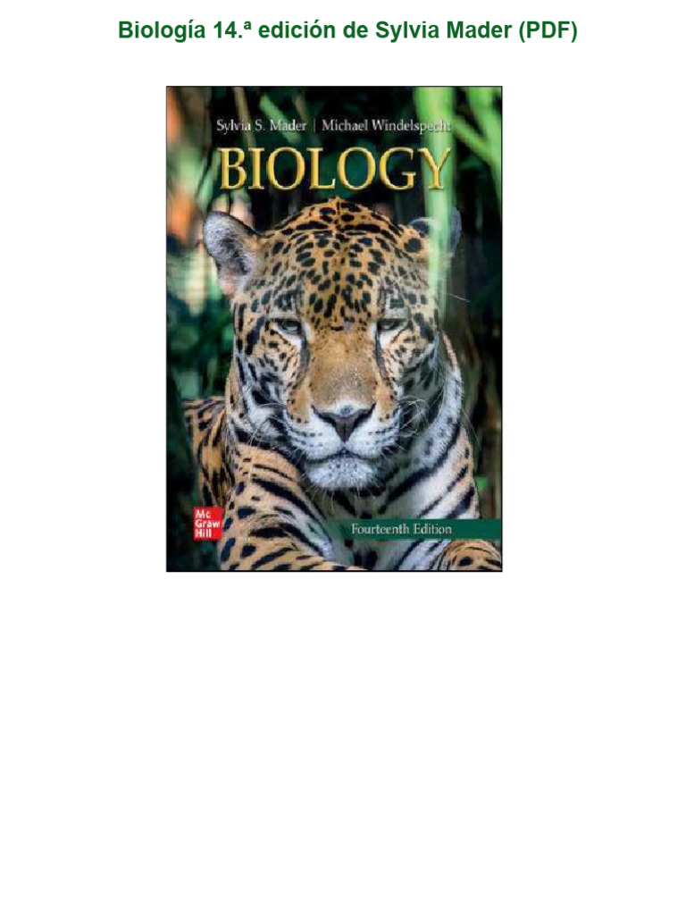 Biología Mader: Innovación Educativa 14ª Ed. | PDF | Evolución ...