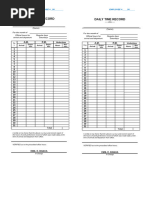 Daily Time Record Form (CS Form No. 48) | PDF