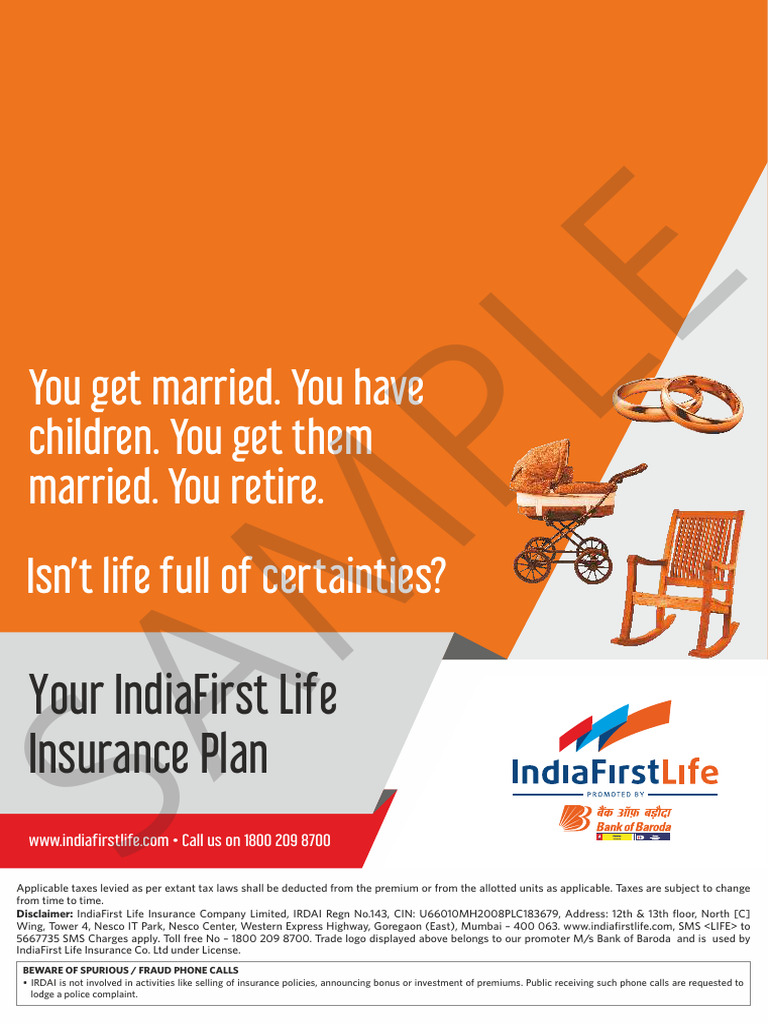 IndiaFirst Life Guarantee of Life Dreams Plan Policy Document | PDF ...