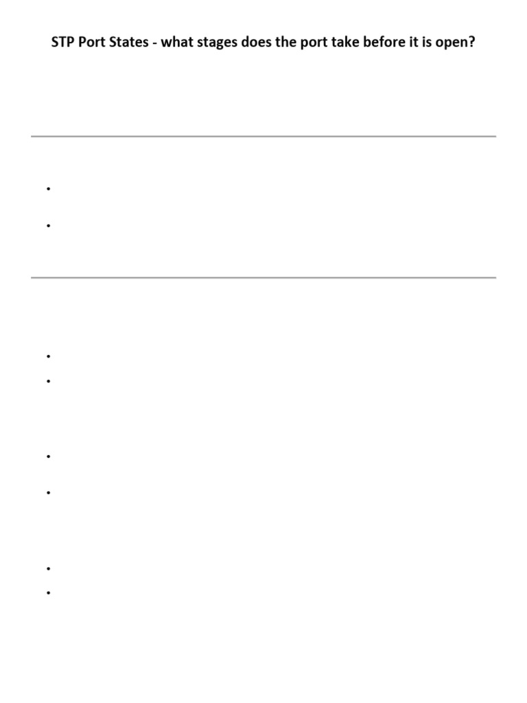 STP Port States | PDF | Internet Standards | Data Transmission