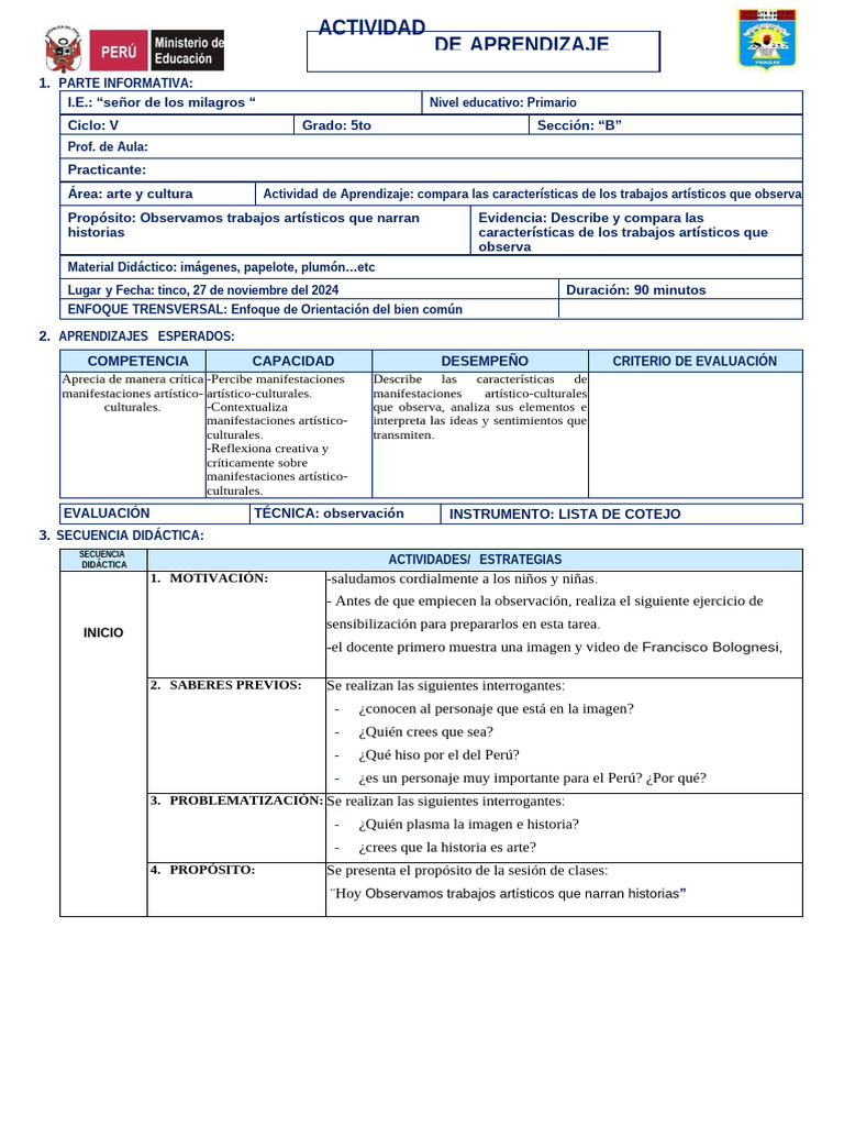 sision de arte y cultura | PDF | Evaluación | Color