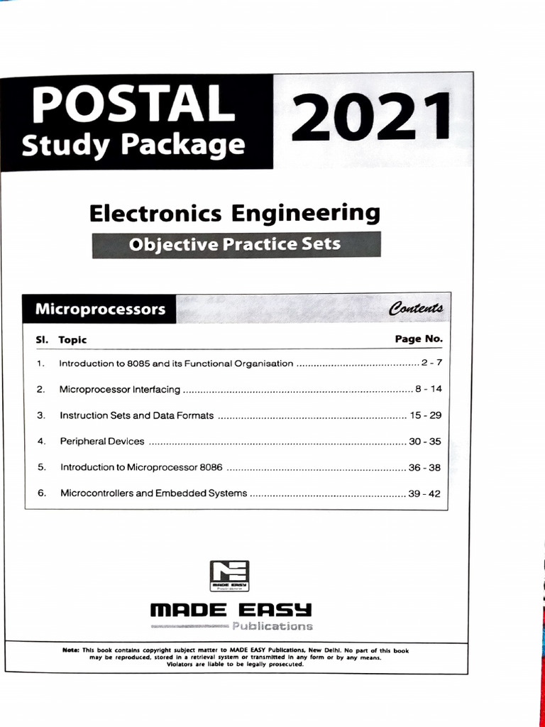 2021 Microprocessor Practice Book by MADE EASY | PDF