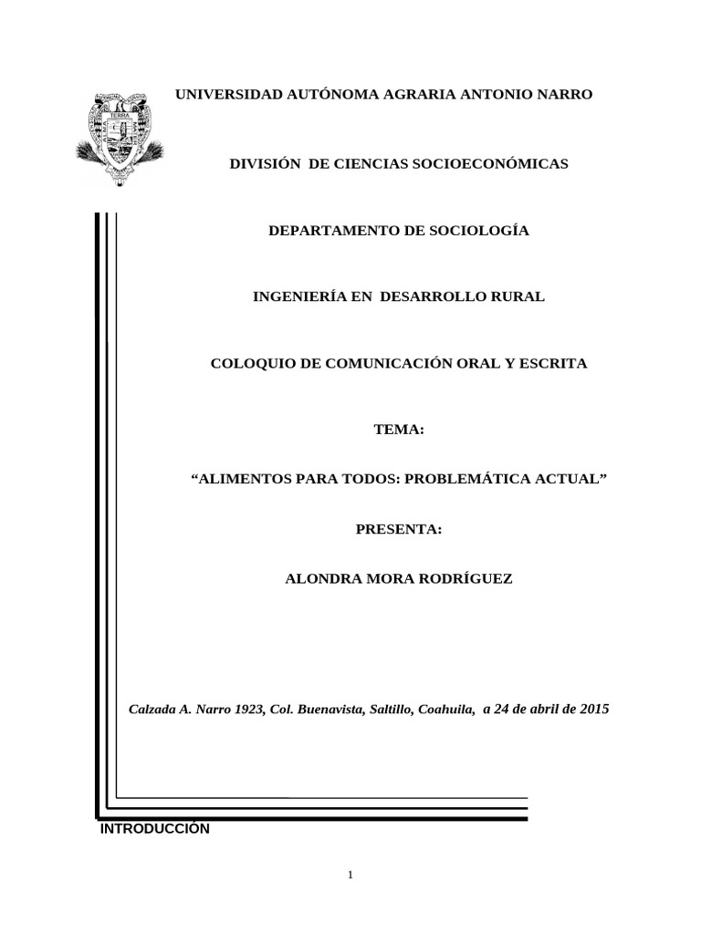 Alondra Mora | PDF | Alimentos | Agricultura