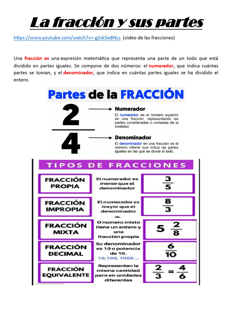Partes de una Fracción Explicadas | PDF