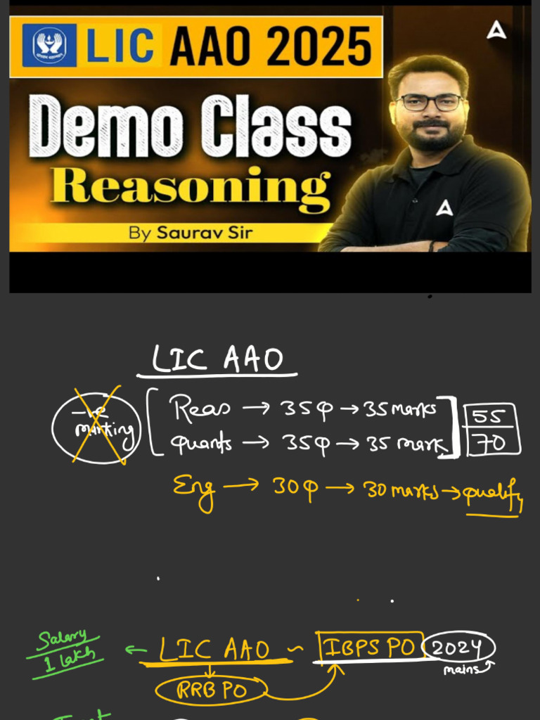 LIC AAO Orientation 2025 by Saurav Singh | PDF