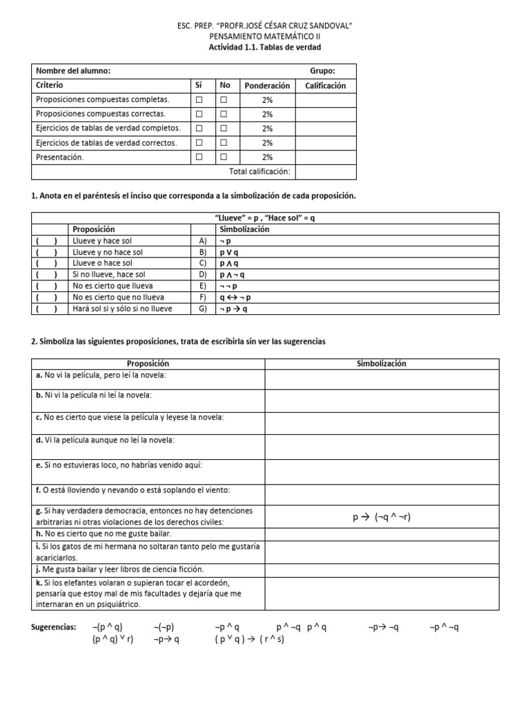 Mate | PDF | Proposición | Semántica