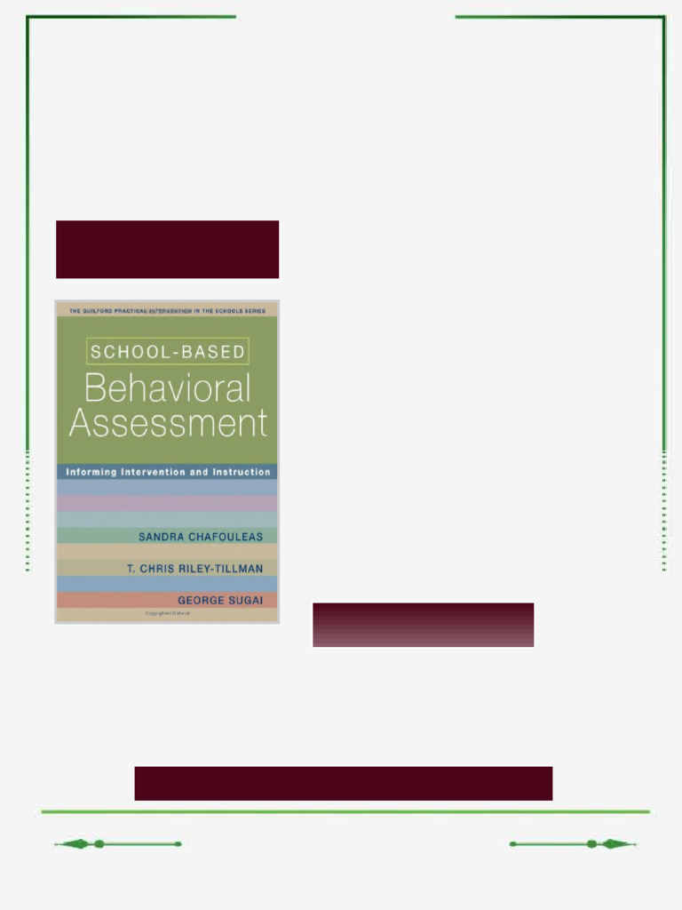 School Based Behavioral Assessment Informing Intervention and ...