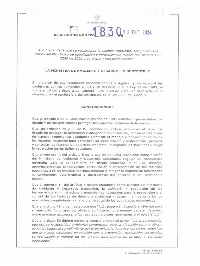 RES. 1830 DE 23 DIC 2024 | PDF
