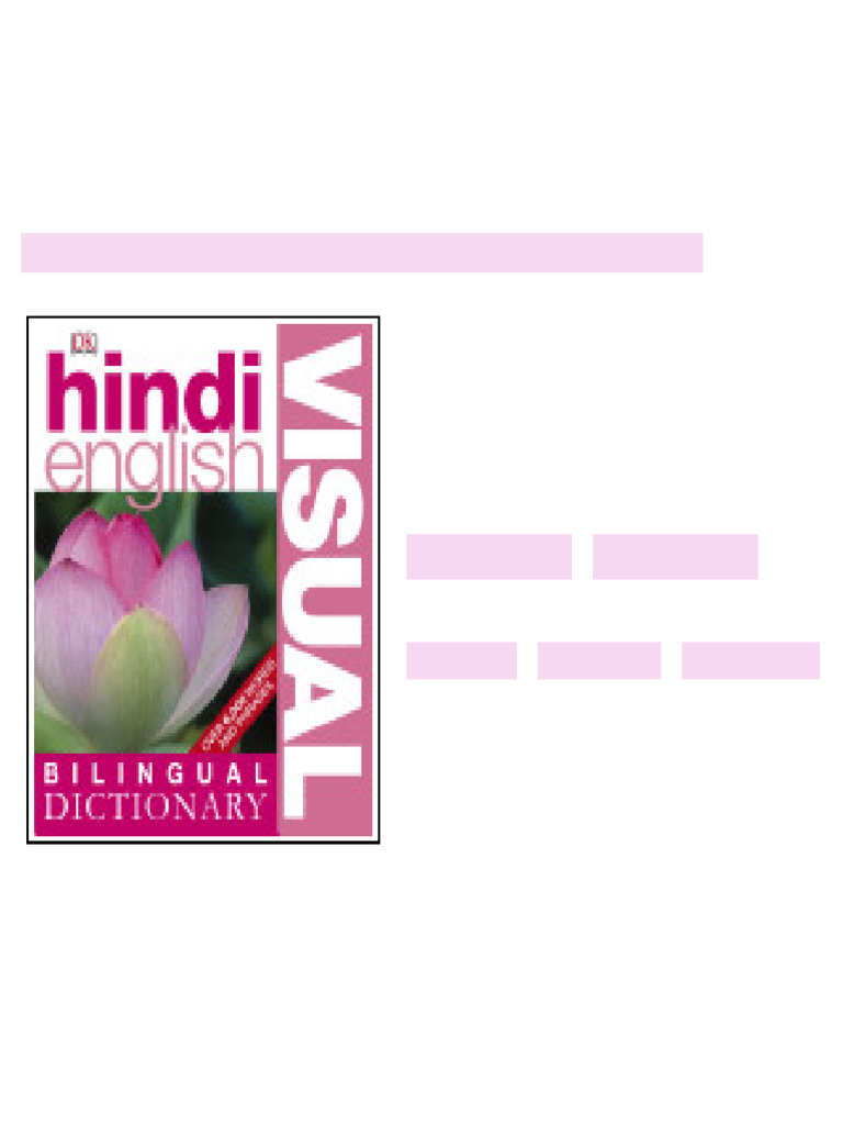 Hindi English Visual Bilingual Dictionary Sinha pdf available | PDF ...
