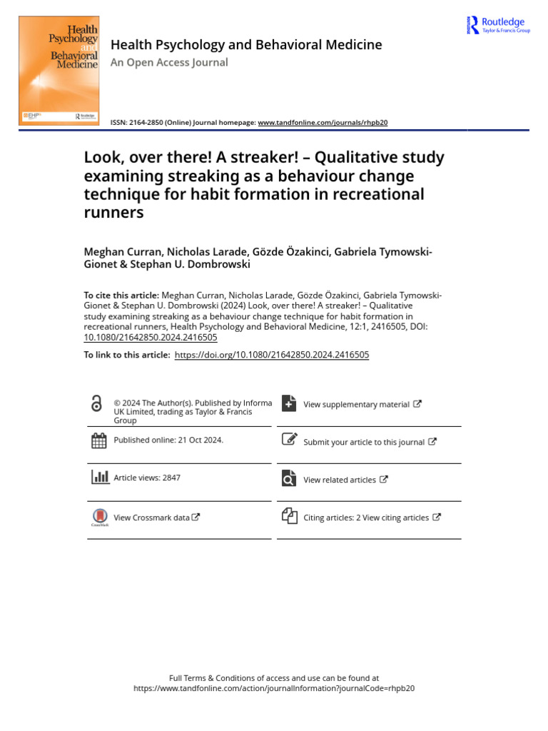 Look Over There a Streaker Qualitative Study Examining Streaking as a ...