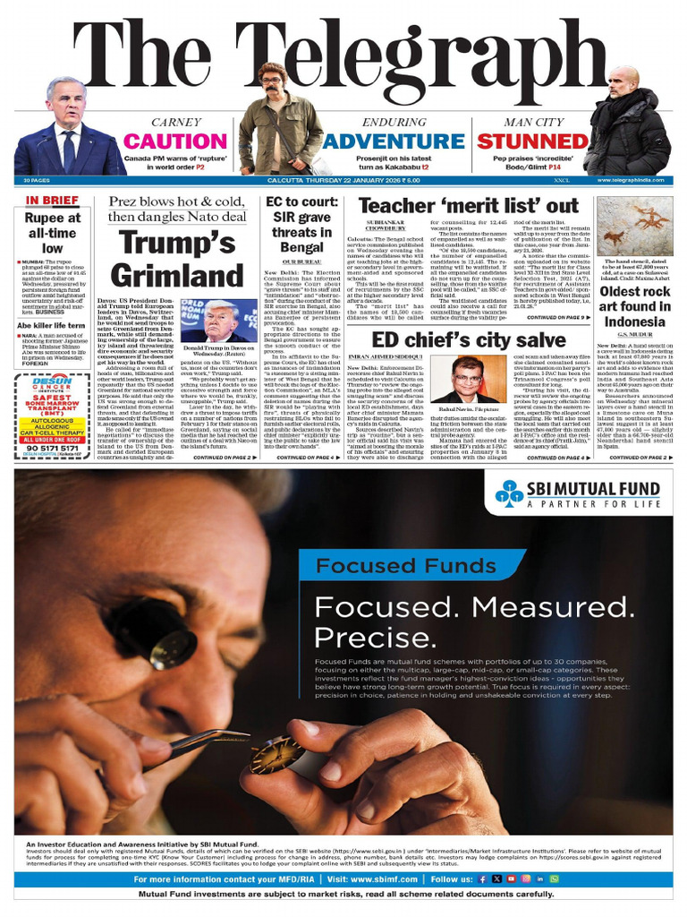 The Telegraph 23 01 2026 | PDF